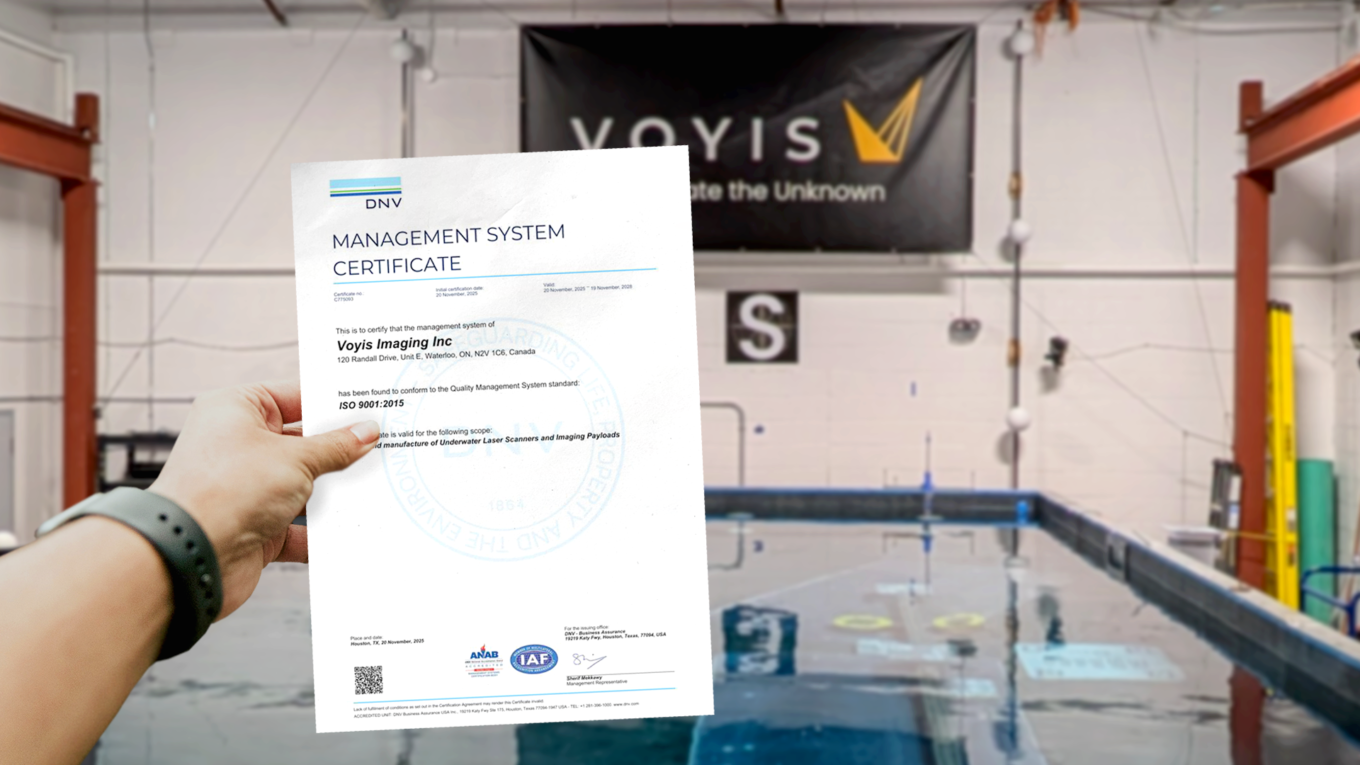 Voyis Achieves ISO 9001 Certification from DNV - Voyis